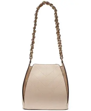 Karl Lagerfeld Paris Fantina Leather Crossbody Bag - Brie