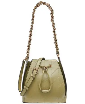 Karl Lagerfeld Paris Fantina Leather Crossbody Bag - Olive