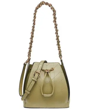 Karl Lagerfeld Paris Fantina Leather Crossbody Bag - Olive