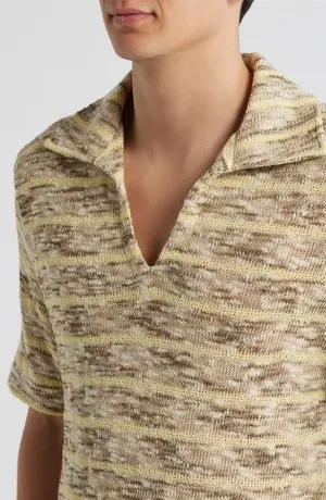 KROST Marled Knit Cotton Blend Polo