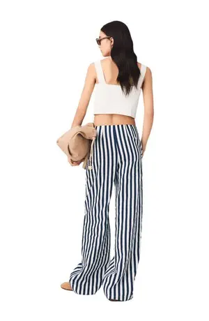 Maje Linen Blend Sailor Trousers
