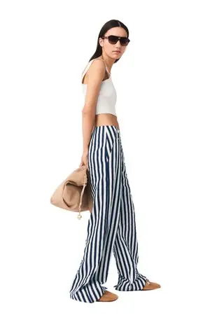 Maje Linen Blend Sailor Trousers