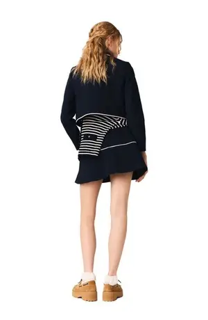 Maje Short Jacket With Contrast Trim