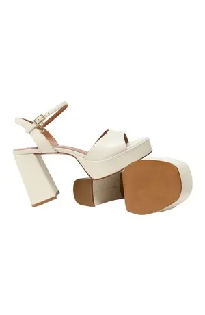 Maje Leather Platform Sandals