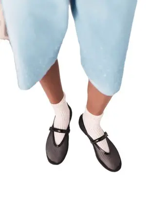 Maje Mesh Ballet Flats