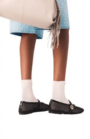 Maje Mesh Ballet Flats