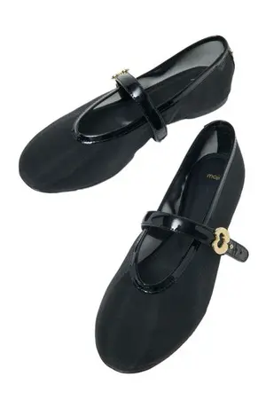 Maje Mesh Ballet Flats