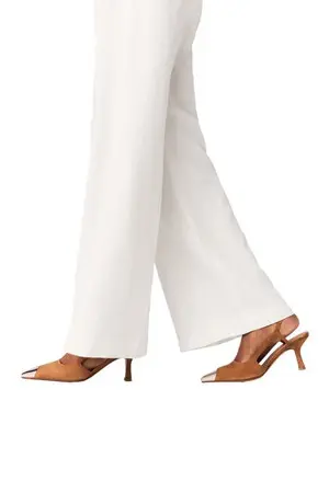 Maje Metallic-toe Suede Pumps