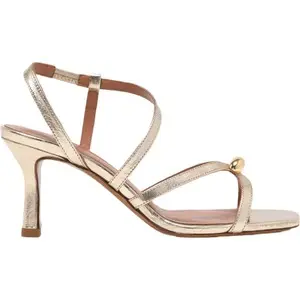 MAJE Maje Metallic Multi-Strap Heeled Sandals