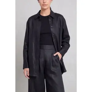 NUAJE NUAJE Mia Linen Twill Oversized Shirt