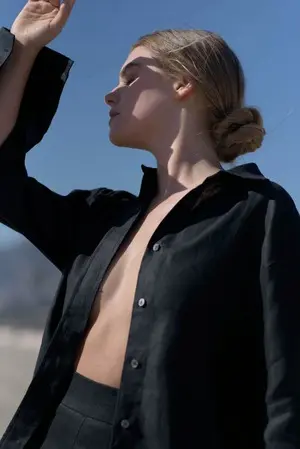NUAJE NUAJE Mia Linen Twill Oversized Shirt