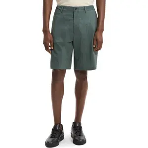 Theory Flat Front Nylon Bermuda Shorts - Pine Grove