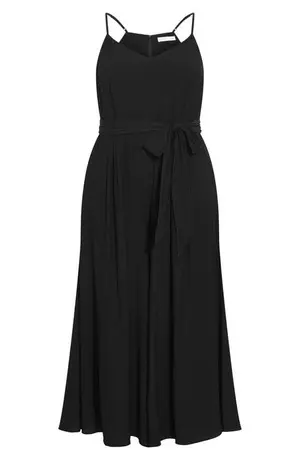City Chic Kaira Sleeveless Wide Leg Jumpsuit