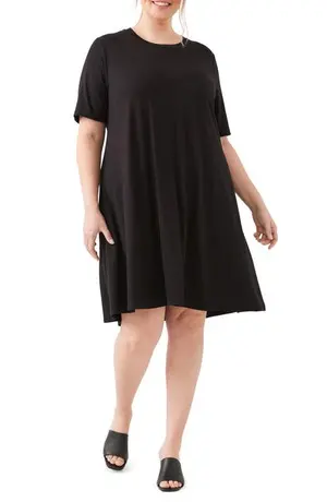 Karen Kane A-line Jersey Mini Dress - Black