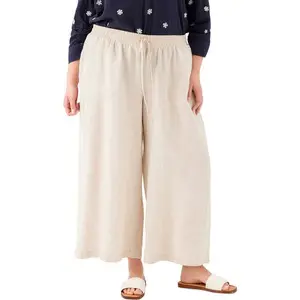 Karen Kane Wide Leg Linen Drawstring Pants