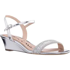 Nina Vonda Ankle Strap Wedge Sandal - Silver