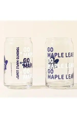 UNCOMMON GOODS Nhl Show Your Spirit! Can-shaped Glass Toronto Maple Leafs