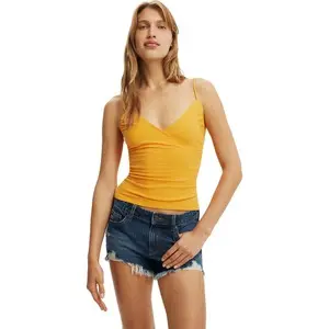 COTTON ON Fern Wrap Cami - Mango Nectar
