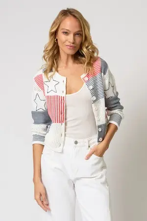 Central Park West Quilted Patchwork Cardigan