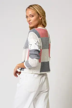 Central Park West Quilted Patchwork Cardigan