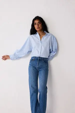REISTOR Shirt With Long Balloon Sleeves