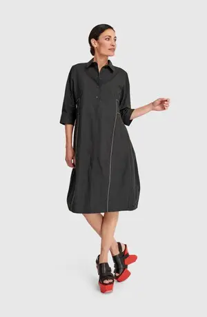 Alembika The Edit Cotton Shirtdress - Black