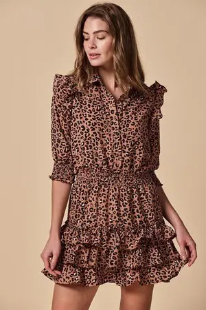 The Shirt By Rochelle Behrens Ruffled Tiered Minidress