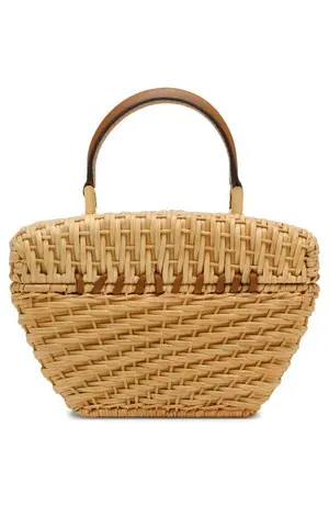 Cult Gaia Tyla Woven Rattan Top Handle Bag