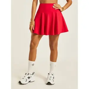 BE ATHLETICA High-waisted Skort With Built-in Shorts - Cherry