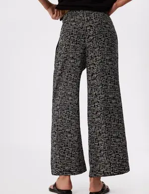 Whistles Woven Grid Crop Trouser