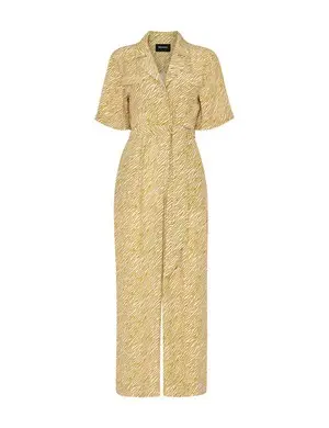 Whistles Kelly Tiger Flame Cropped Jumpsuit