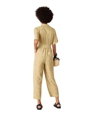 Whistles Kelly Tiger Flame Cropped Jumpsuit