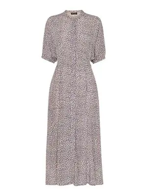 Whistles Dashed Leopard Midi Dress