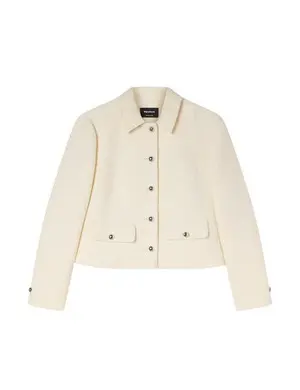Whistles Cropped Boucle Jacket
