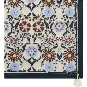 Gerard Darel Silk Garden Bloom Square Scarf - Brown