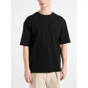 Manière De Voir Whipstitch Pocket Cotton T-shirt - Black