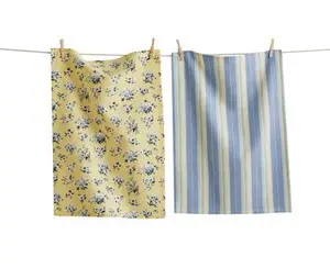 TAG Floral Bouquet Dt S/2 Multi Cotton Everyday - Yellow