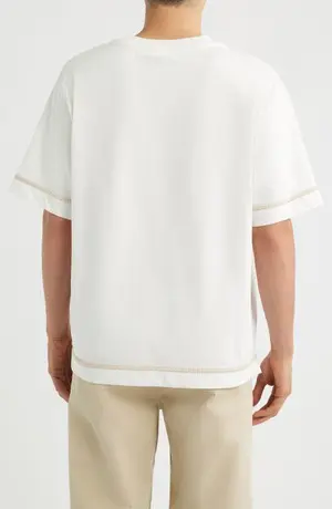 CHE Daisel Embroidered Appliqué Relaxed Cotton T-shirt