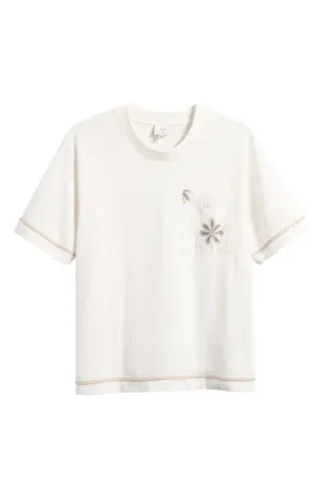 CHE Daisel Embroidered Appliqué Relaxed Cotton T-shirt