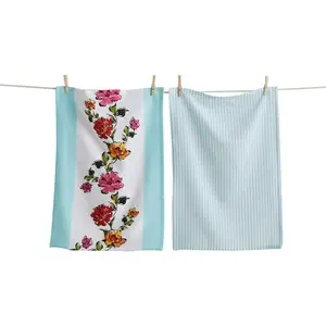 TAG In Bloom Dishtowel Set/2 Cotton Spring - Multi