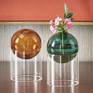 TAG Multi Glass Sphere Vases Set Of 2 3.15x3.15x5.1