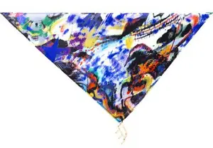 DAI MODA Frenzy Print Versa Scarf With Logo Hardware - Multi