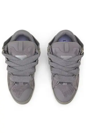 LANVIN Curb Monochrome Suede Sneakers