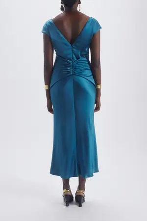 Amsale Cowl Twist Knot Gown
