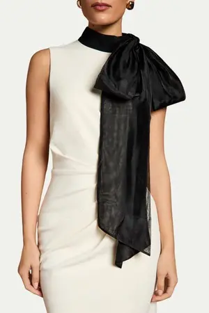 Coast Organza Pussybow Column Midi Dress