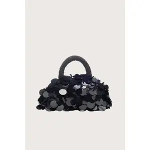 Merlette Lune Mini Sequin Bag - Black