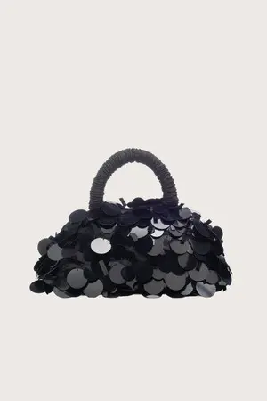 Merlette Lune Mini Sequin Bag - Black