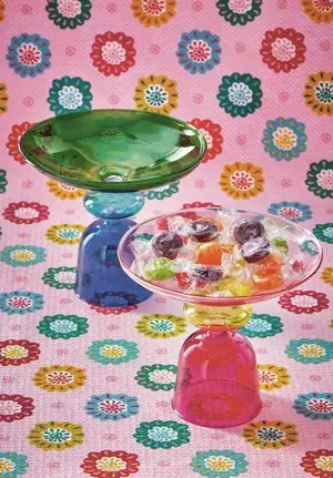 TAG Mira Pedestal Decorative Dish Multi Borosilicate Glass 6x6x1.97