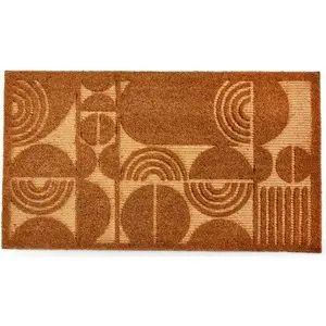 TAG Knoll Embossed Non-slip Coir Doormat Multi 30 X 17 X 1 - Multicolored