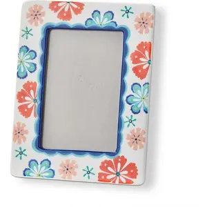 TAG Eclectic Fun 4x6 Photo Frame Multi Earthenware Mdf Glass 7x0.5x9 - Multicolored